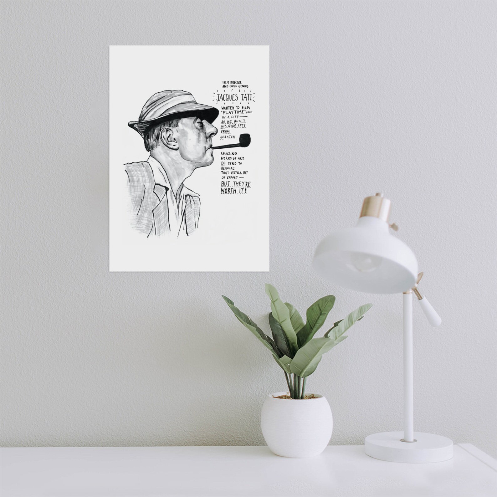 Jacques Tati Poster Print Great French Movie Director - Etsy
