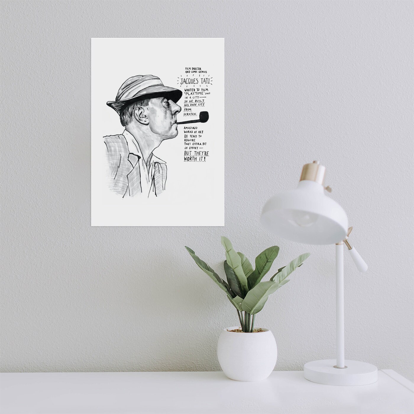 Jacques Tati Poster Print Great French Movie Director - Etsy
