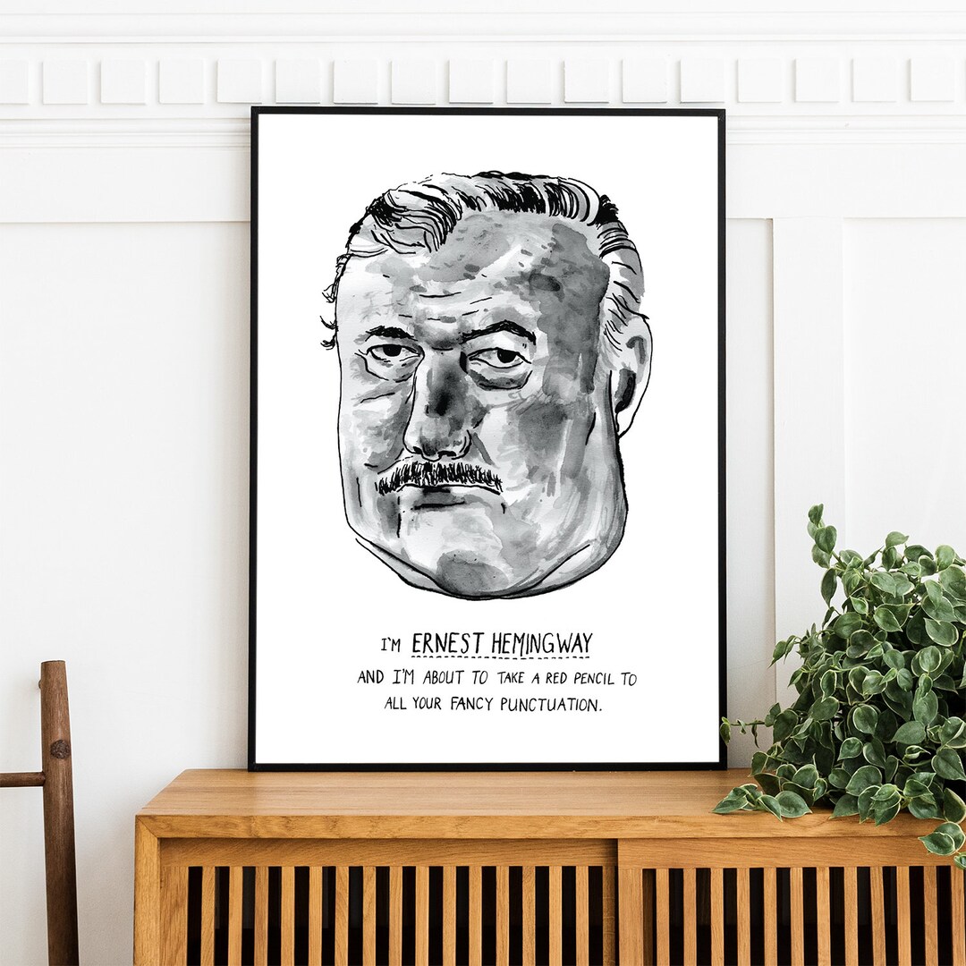 Ernest Hemingway Poster Print - Great American Writer - the Sun Also ...