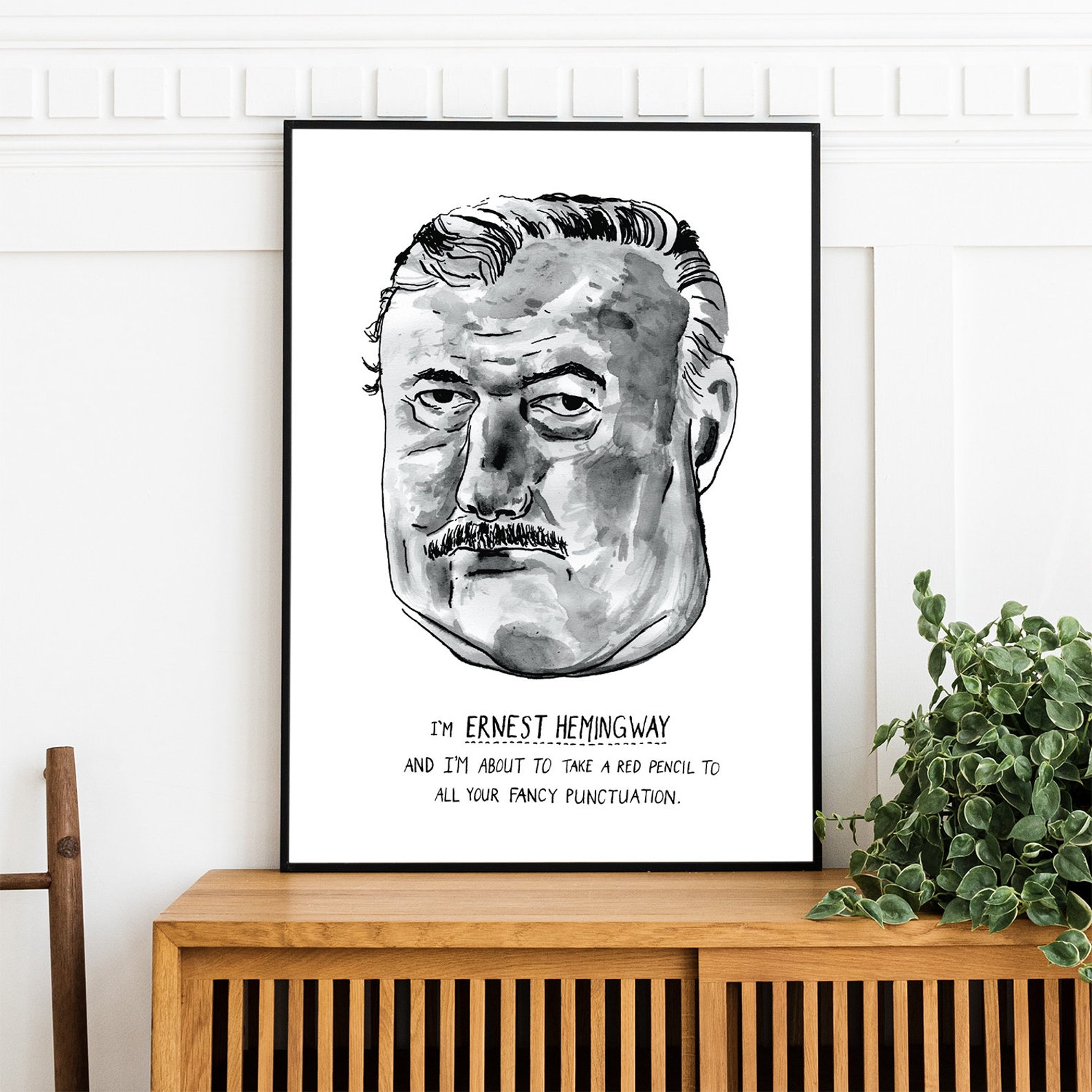 Ernest Hemingway Poster Print Great American Writer the - Etsy
