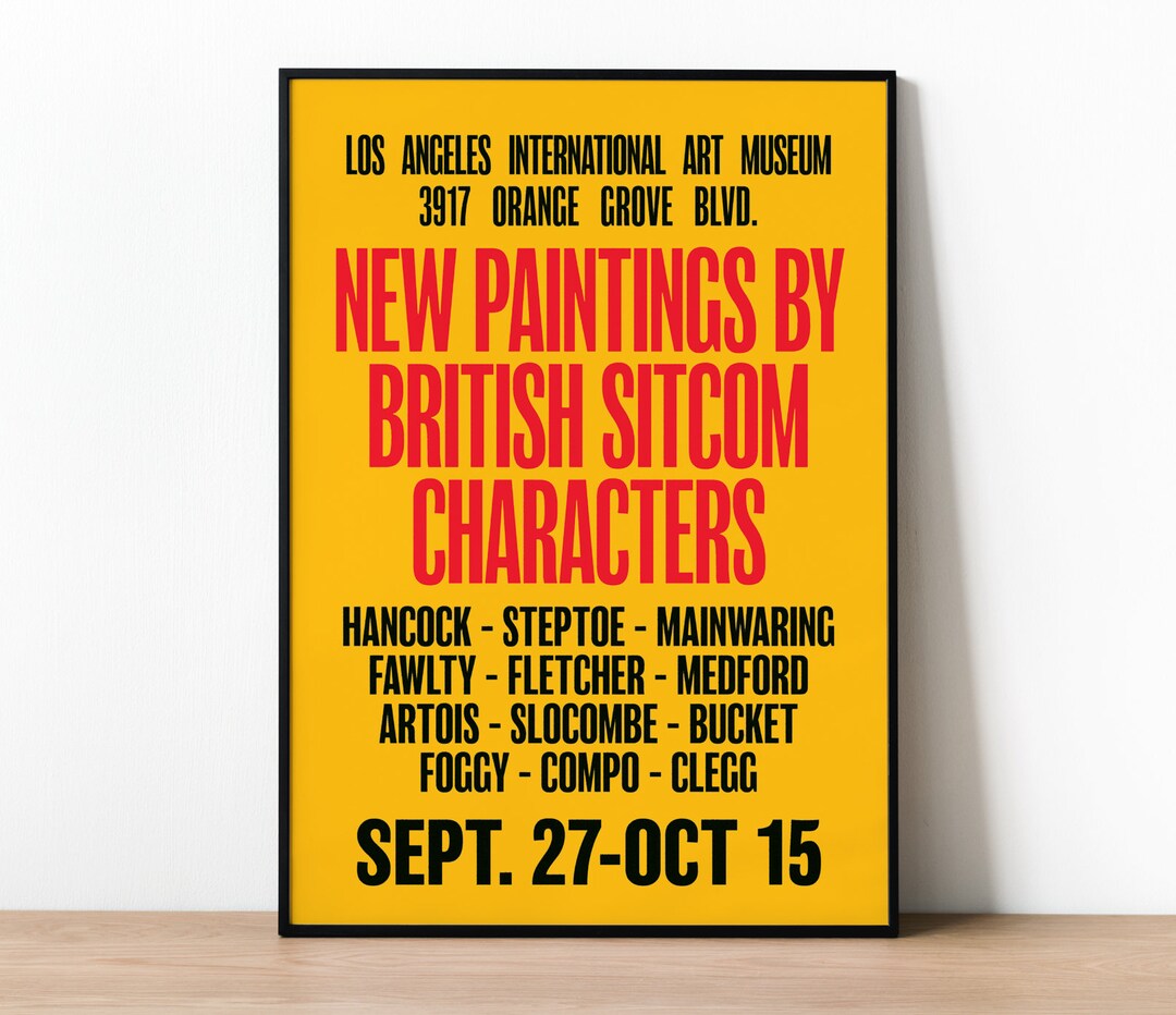 British Sitcom Painters Exhibition Poster, Home Decor, Retro Style, Los ...