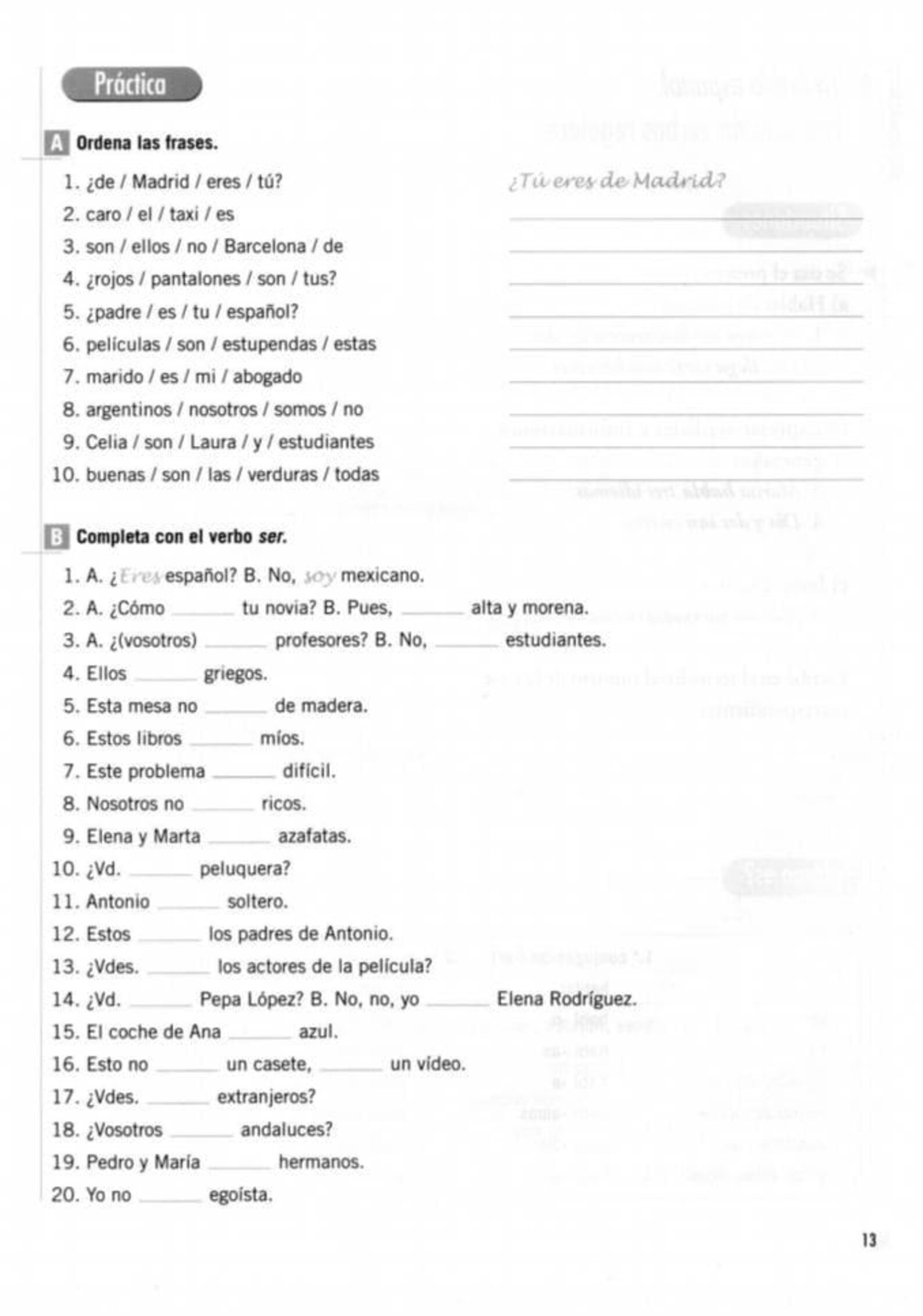Spanish A1 Workbook / Flashcards – Printable Grammar / Vocabulary PDF ...