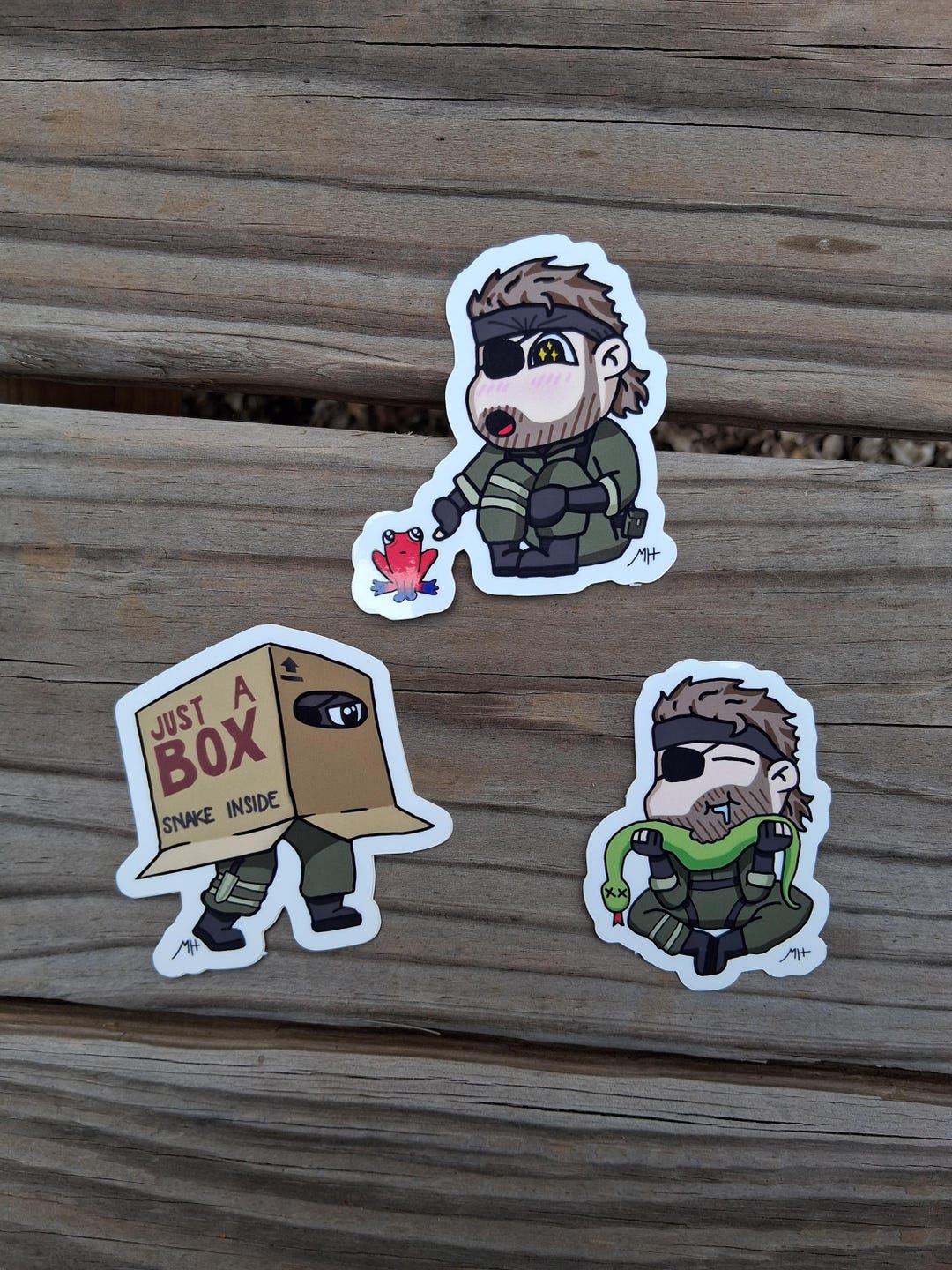 Metal Gear Solid Chibi Stickers, Big Boss Fan Art Sticker Set, 3 Inch ...