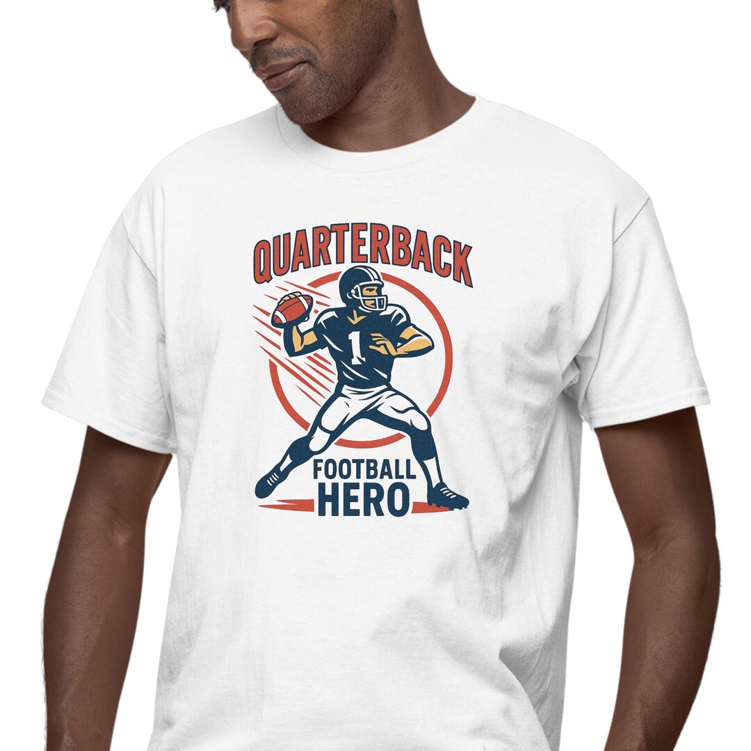 Retro Quarterback Football T-shirt, Game Day Sports Fan Gift - Etsy