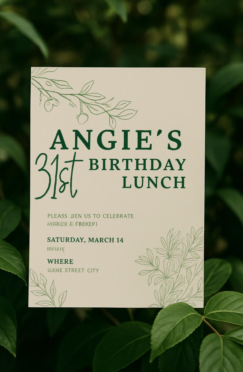 Birthday Dinner/lunch Invitation - Etsy