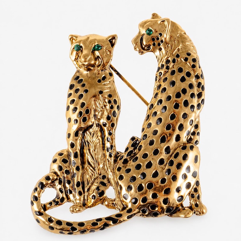 Leopard Brooch Vintage - Etsy