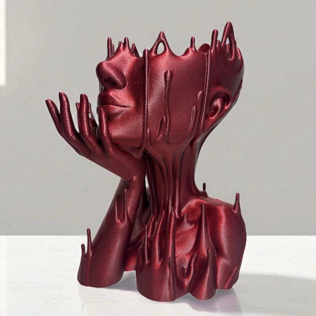 Melted Girl – 3D Printed Vase Pot Sculpture for Modern Home Decoration ...