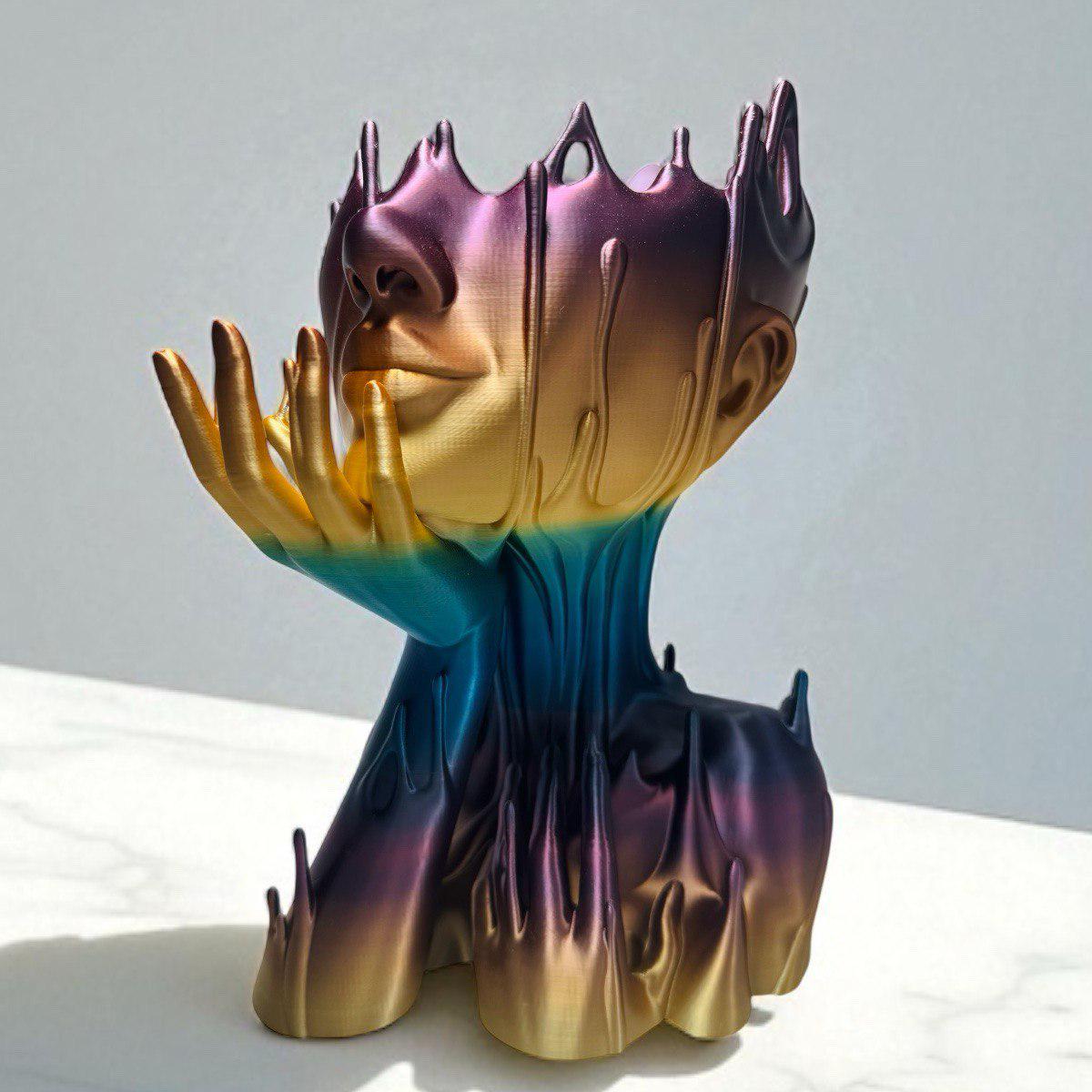 Melted Girl – 3D Printed Vase Pot Sculpture for Modern Home Decoration ...