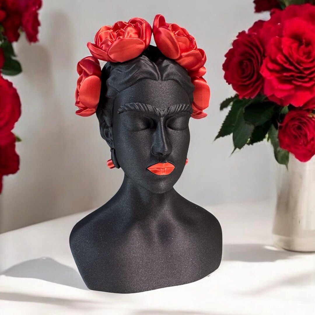 Frida-inspired 3D Printed Vase Pot – Artistic Home Décor With Bold ...