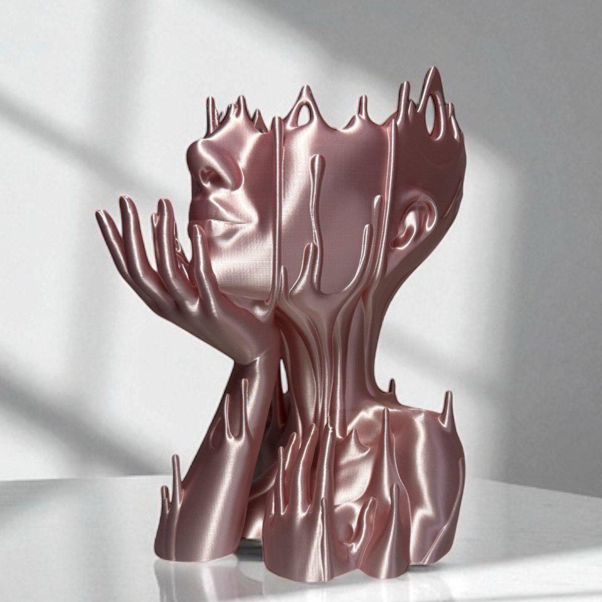 Melted Girl – 3D Printed Vase Pot Sculpture for Modern Home Decoration ...