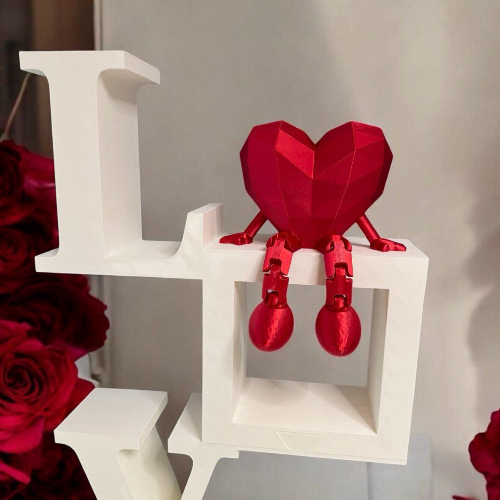 3D Printed Geometric Heart Buddy – Valentine's Day Decoration - Etsy