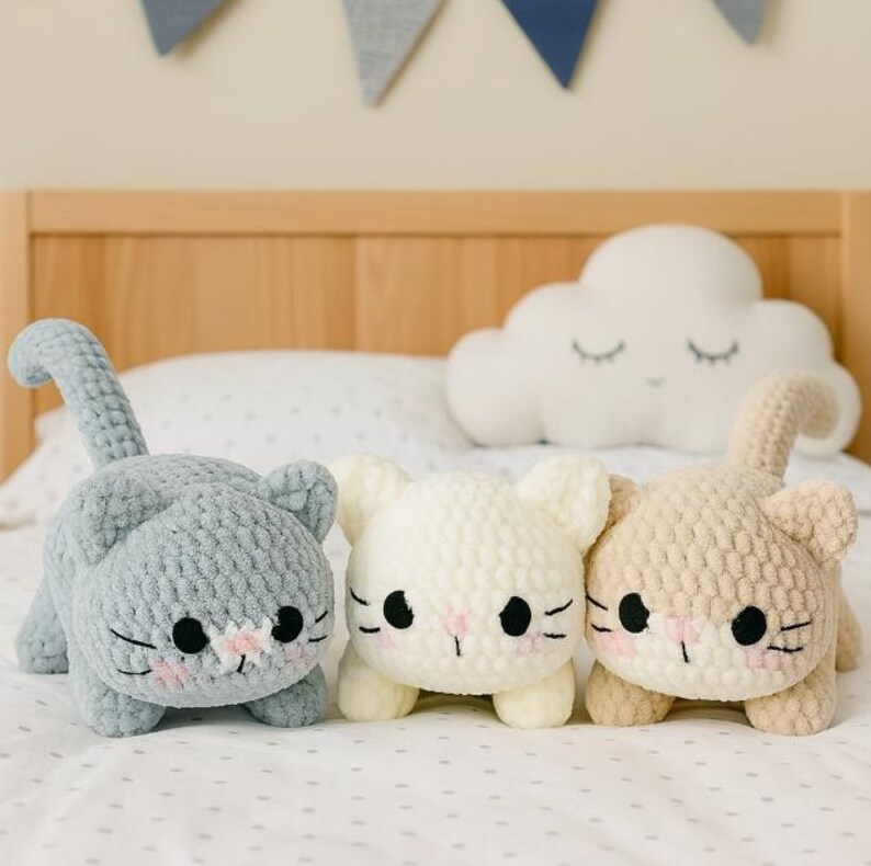 Crochet Cat Pattern, Amigurumi Kitten Tutorial PDF, Plush Cat Crochet ...
