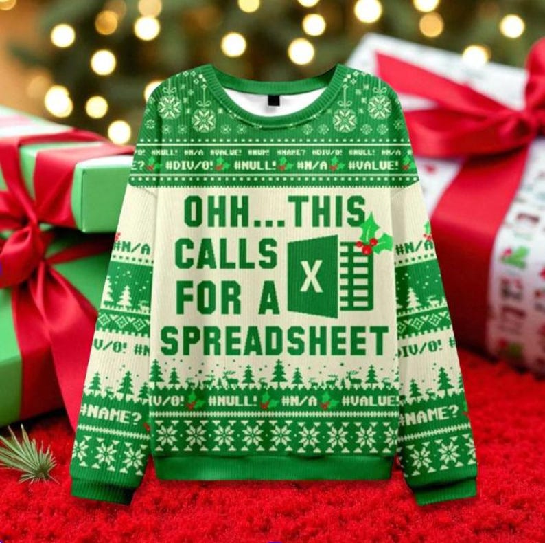 Exel Sweater, Ohh This Calls for A Spreadsheet Christmas Ugly Sweater ...