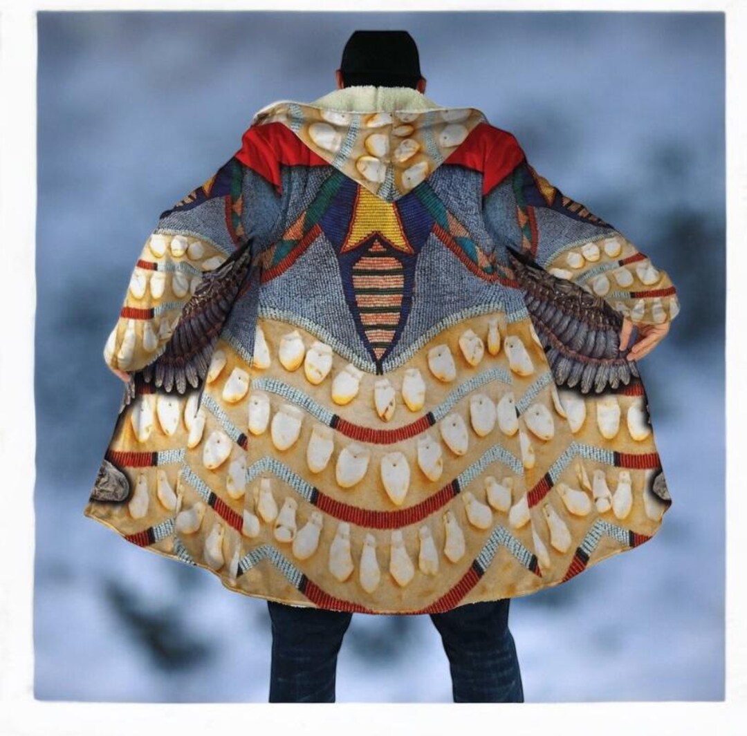 Vintage Eagle Aboriginal Native American Cloak Coat, Tribal 3D All Over ...