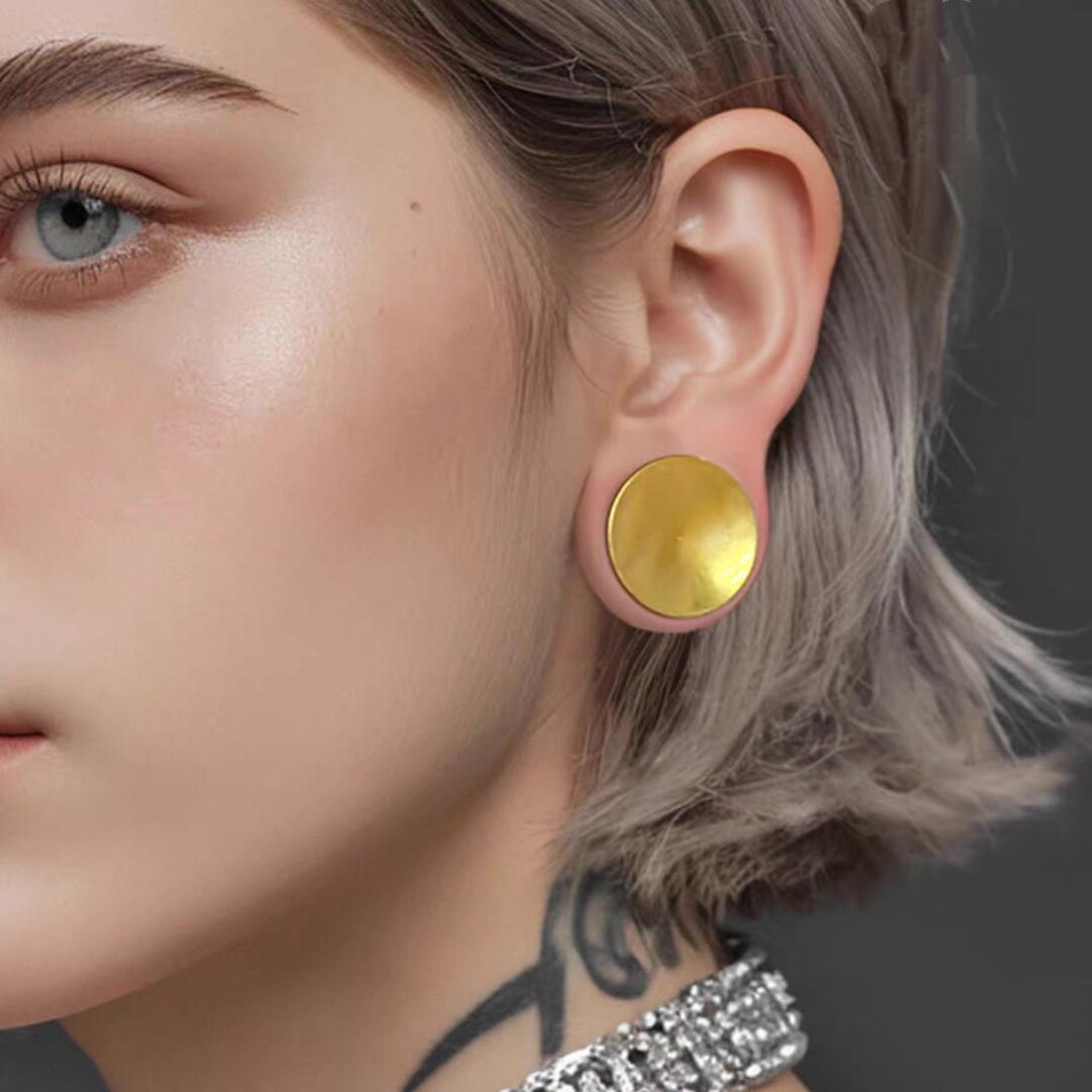 Double-flared Flat-concave Ear Plugs – Minimalist Punk Titanium Steel ...