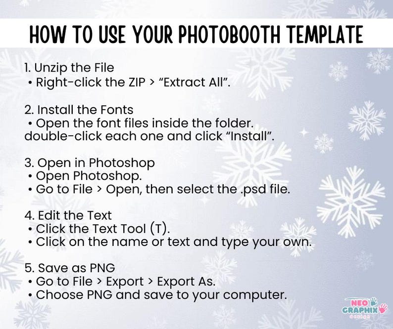 Christmas Theme Photobooth Template | Holiday Photo Booth | Editable ...