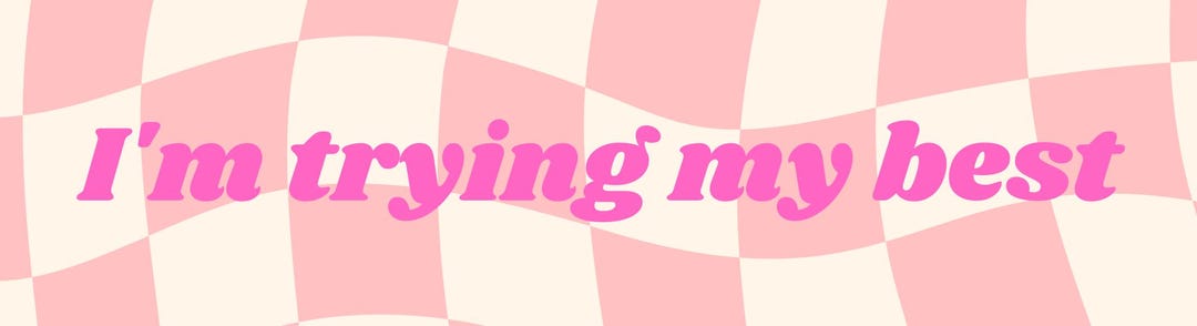 Trying My Best Bumper Sticker Decal - Etsy