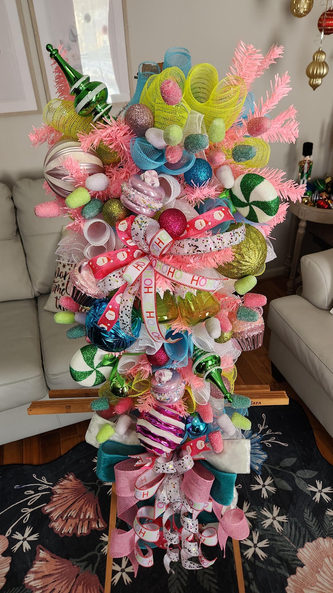 XL Candyland Christmas Swag | Whimsical Gingerbread Holiday Door Swag ...