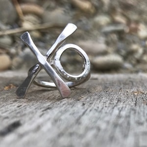 Sterling Silver Xo Friendship Ring - Etsy