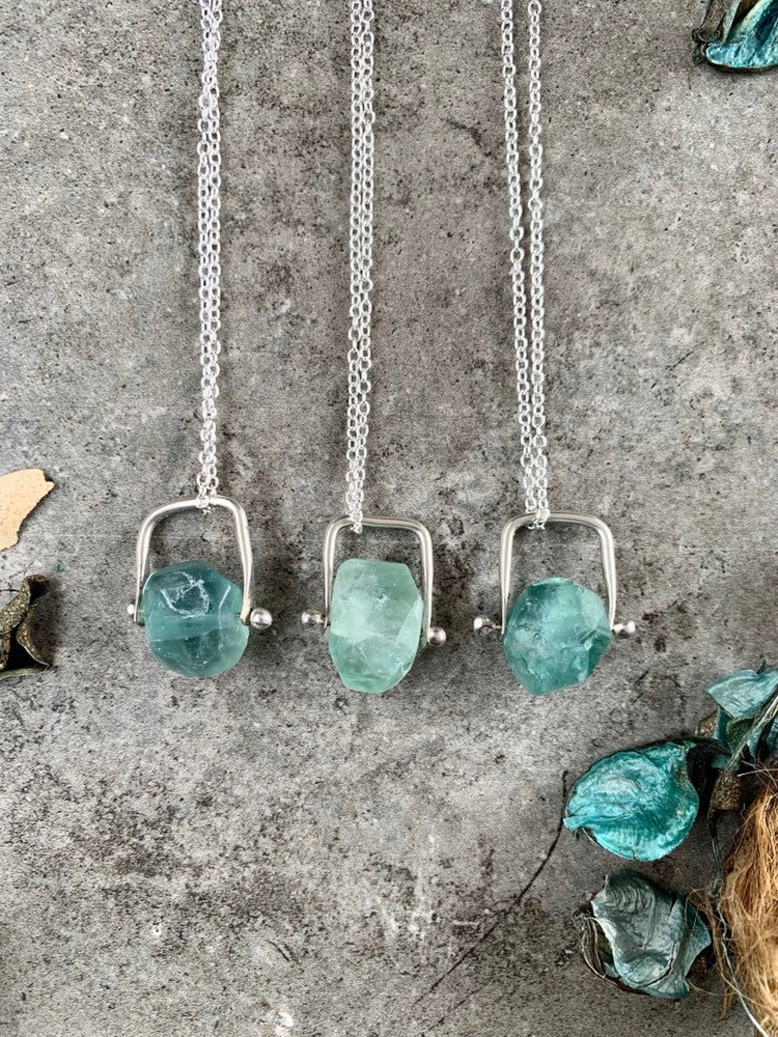 Green Fluorite Crystal Necklace Pendant - Etsy