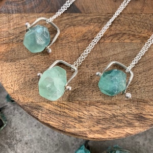 Green Fluorite Crystal Necklace Pendant - Etsy