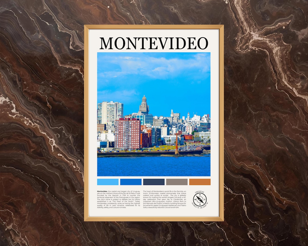 Montevideo Poster: Uruguay Poster, Montevideo Print, Montevideo Paint ...