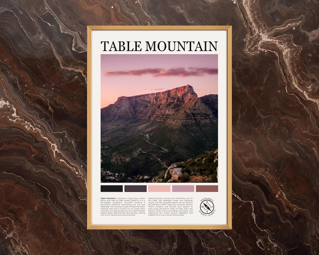 Table Mountain Poster: Table Mountain Print, Table Mountain Photo ...