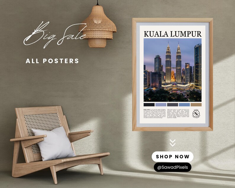 Kuala Lumpur Poster: Malaysia Poster, Petronas Towers Poster, Petronas ...