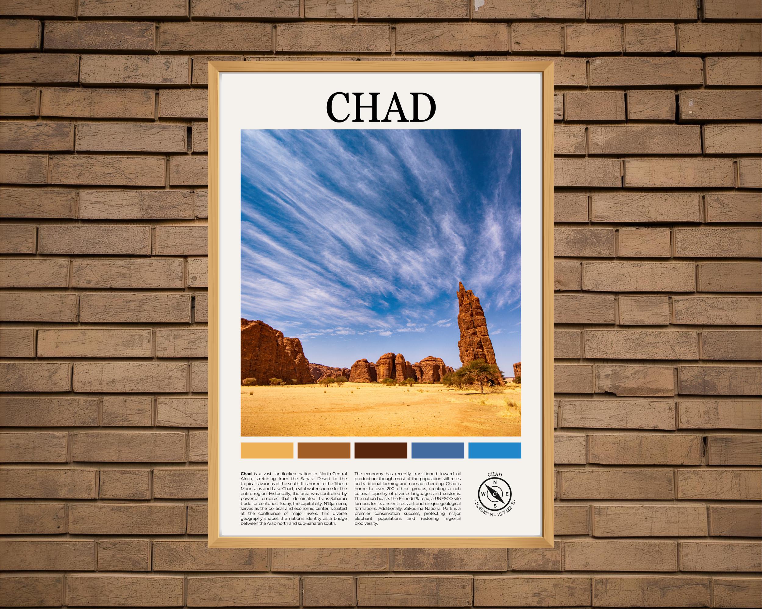 Chad Poster: Chad Print, Chad Paint, Chad Photo, Chad Wall Art, Chad ...