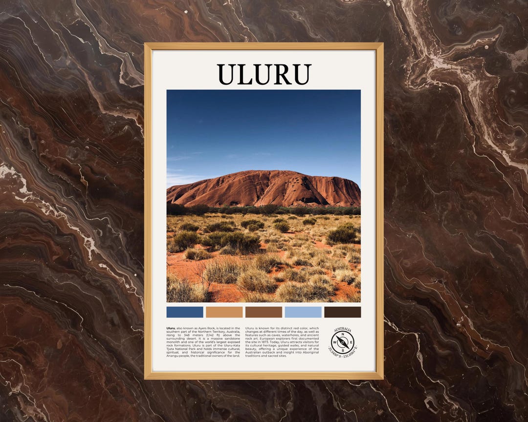 Uluru Poster: Ayers Rock Poster, Uluru Print, Uluru Wall Art, Uluru ...