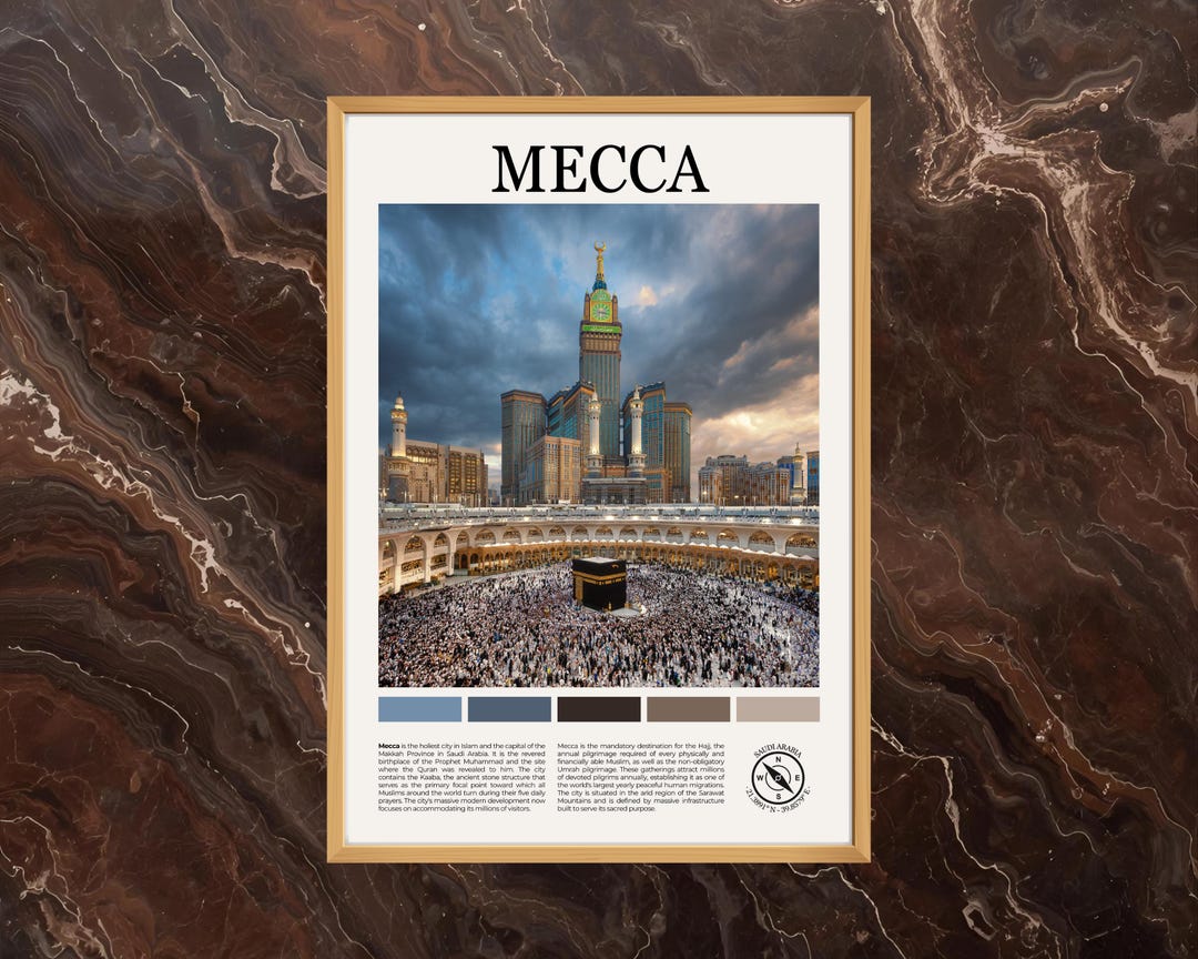 Mecca Poster: Mecca Print, Mecca Paint, Mecca Photo, Makkah Poster ...