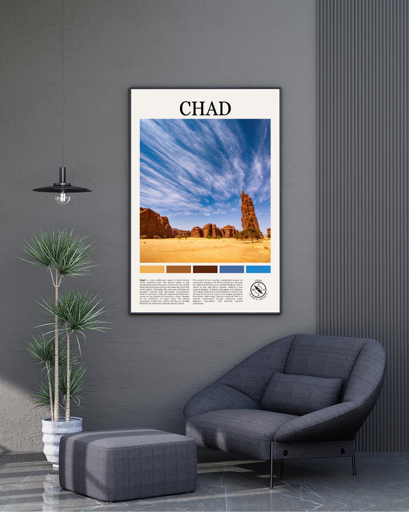 Chad Poster: Chad Print, Chad Paint, Chad Photo, Chad Wall Art, Chad ...