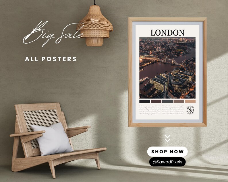 London Poster: United Kingdom Poster, London Print, London Wall Art ...