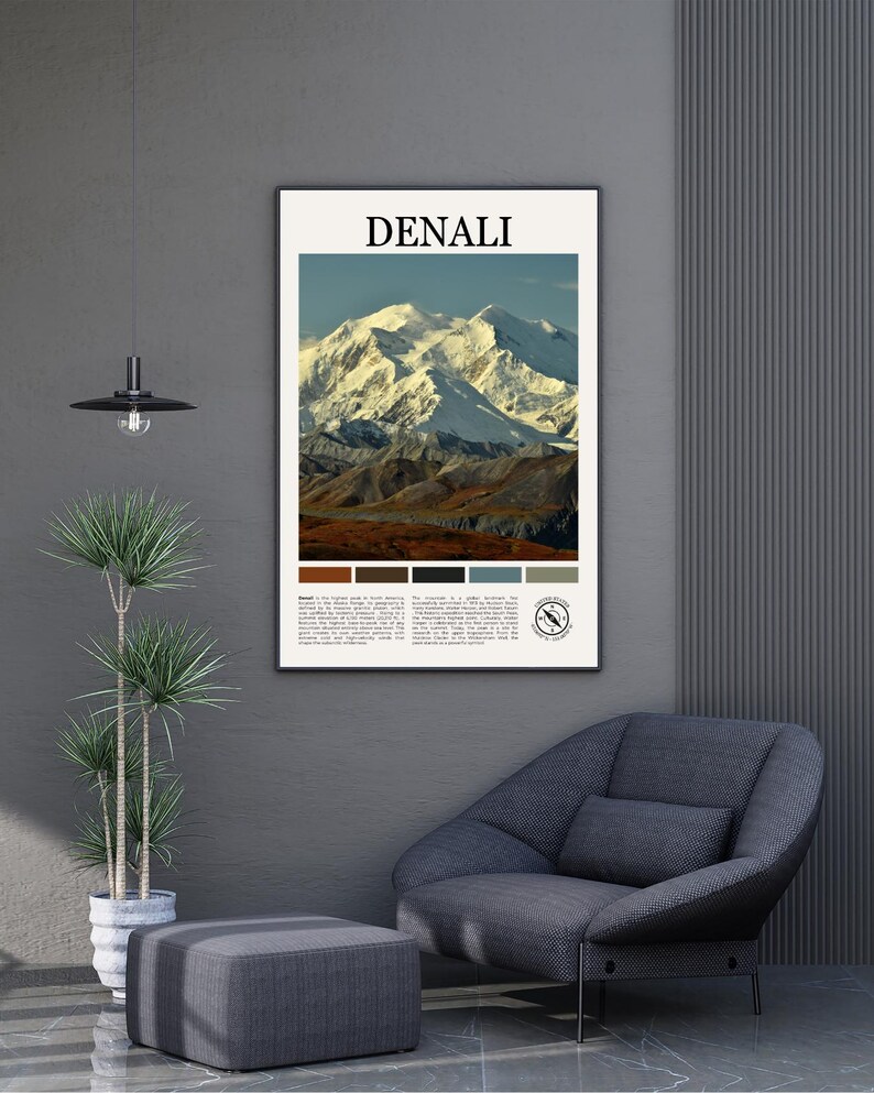 Denali Poster: Mount Mckinley Poster, Denali Print, Denali Wall Art ...
