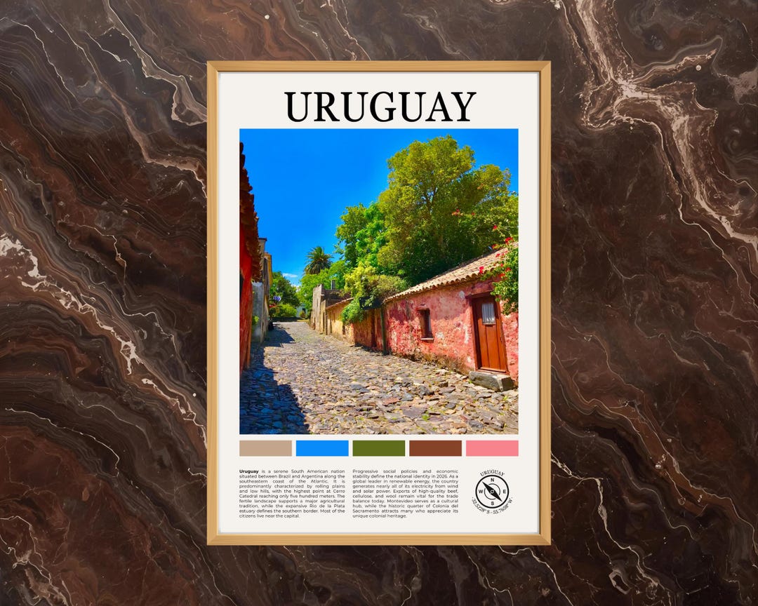 Uruguay Poster: Uruguay Print, Uruguay Real Photo, Uruguay Paint ...