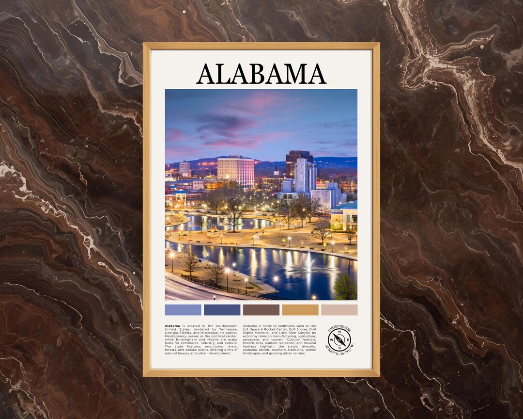 Alabama Poster: Alabama Print, Alabama Paint, Alabama Photo, Alabama ...