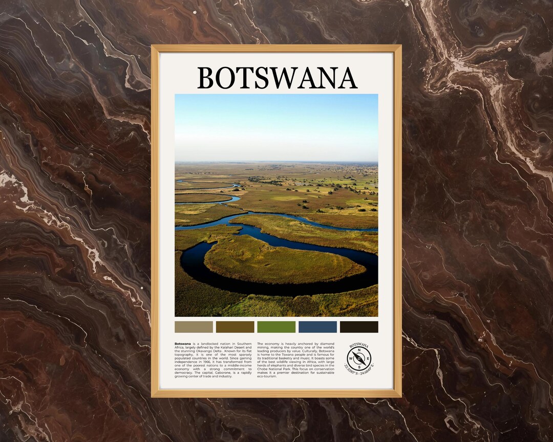 Botswana Poster: Botswana Print, Botswana Paint, Botswana Photo ...