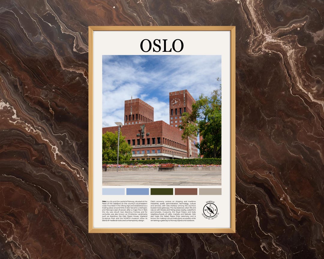 Oslo Poster: Norway Poster, Oslo Print, Oslo Photo, Oslo Paint, Norway ...