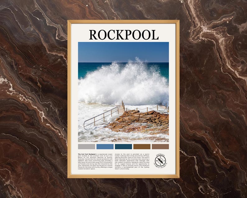Curl Curl Rock Pool in Sydney Poster: Australia Poster, Curl Curl Rock ...