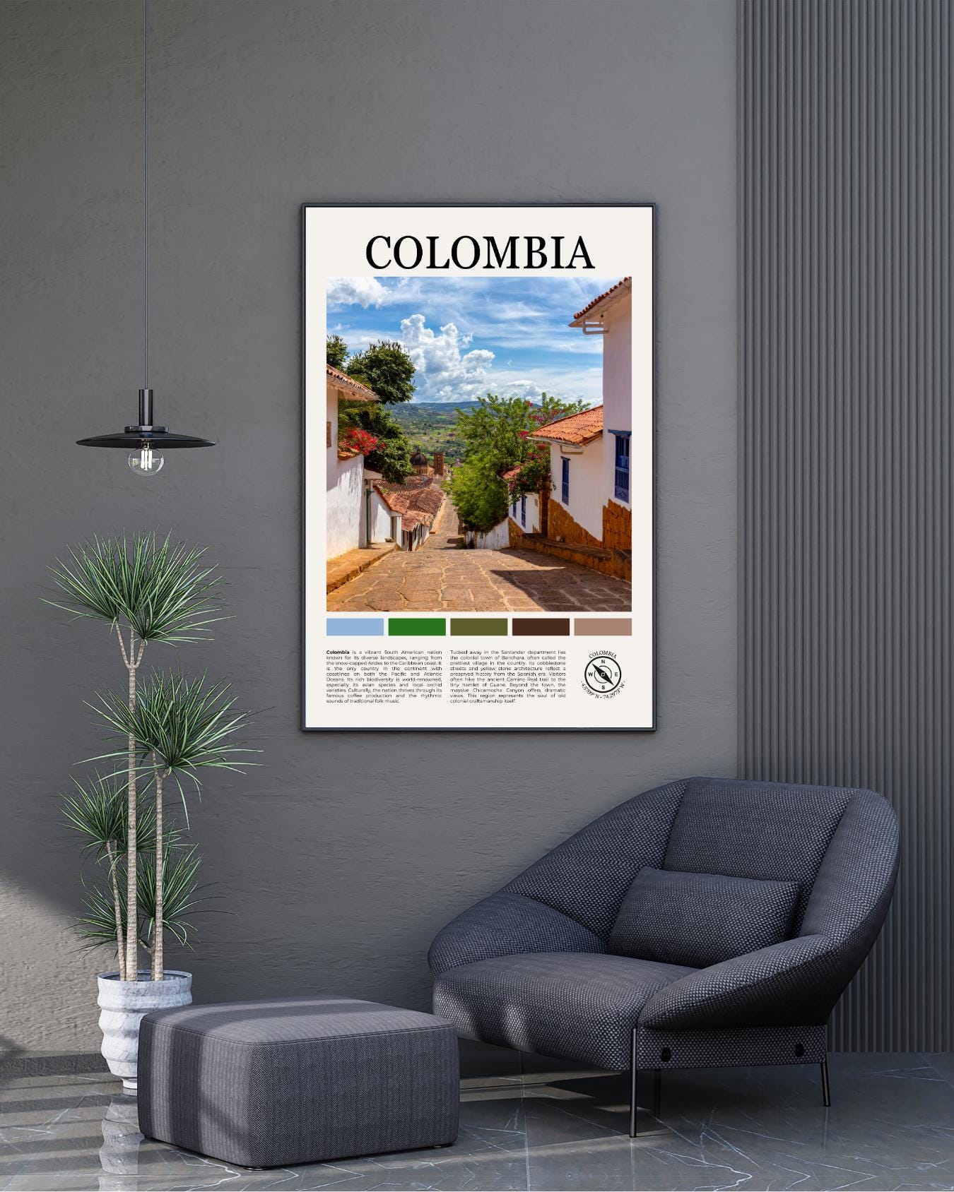Barichara Poster: Colombia Poster, Colombia Print, Colombia Real Photo ...