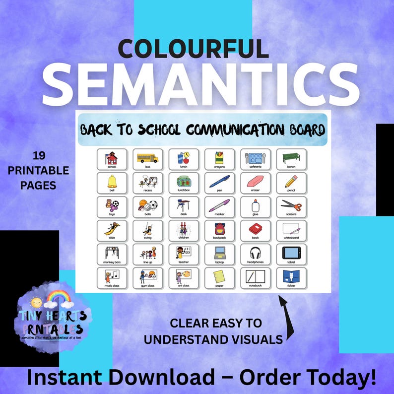 Printable Communication Boards for Kids | 12 Pages of Visual Vocabulary ...