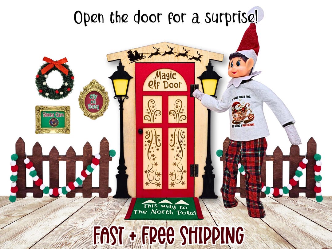 Christmas Elf Magic Door Kit – Handmade Opening Door With Wall Art ...