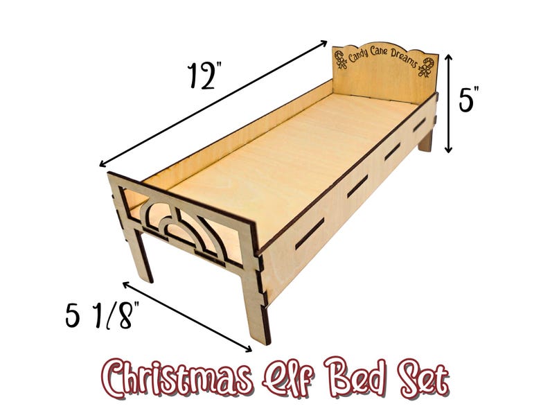 Christmas Elf Bed Single-bed Set | 1/6 Scale for 12" Elves | Blanket ...