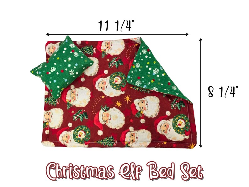 Christmas Elf Bed Single-bed Set | 1/6 Scale for 12" Elves | Blanket ...