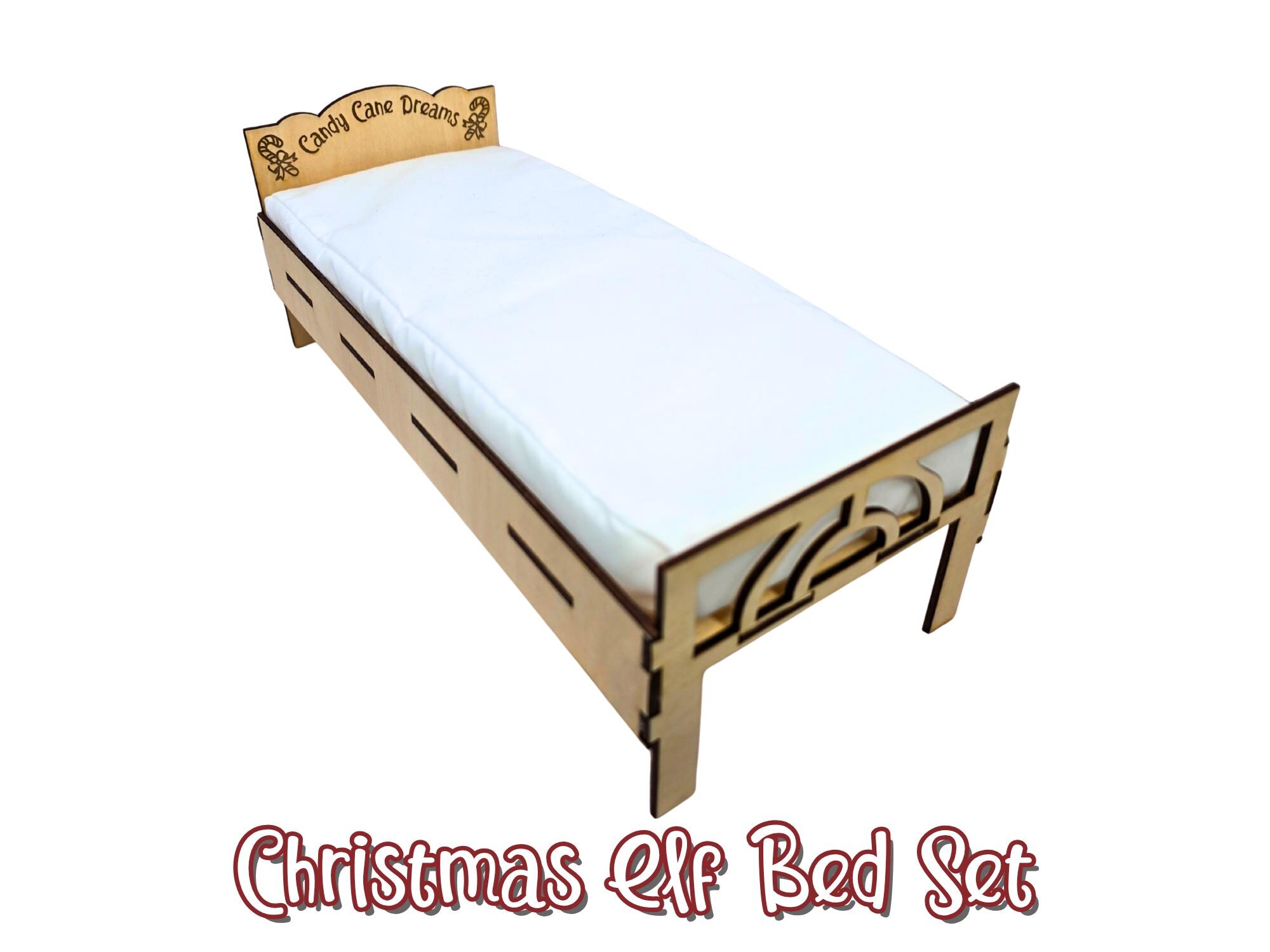 Christmas Elf Bed Single-bed Set | 1/6 Scale for 12" Elves | Blanket ...