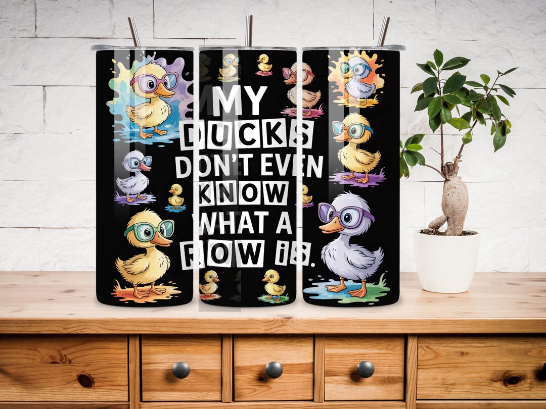 Funny Ducks in A Row Tumbler: Hot Mess Stainless Steel Glitter Cup - Etsy