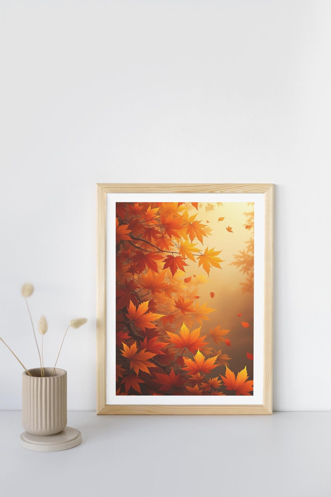 Autumn Leaves Art Print: Warm Fall Colors (digital Download 300 DPI) - Etsy