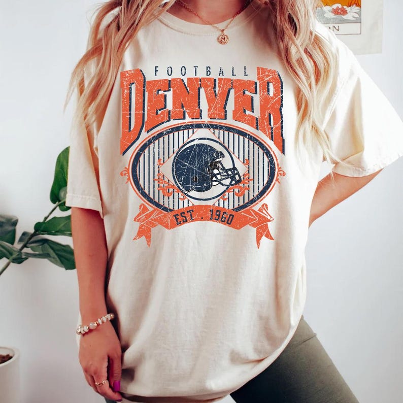 Vintage Denver Football Shirt Comfort Colors, Denver Football Shirt ...