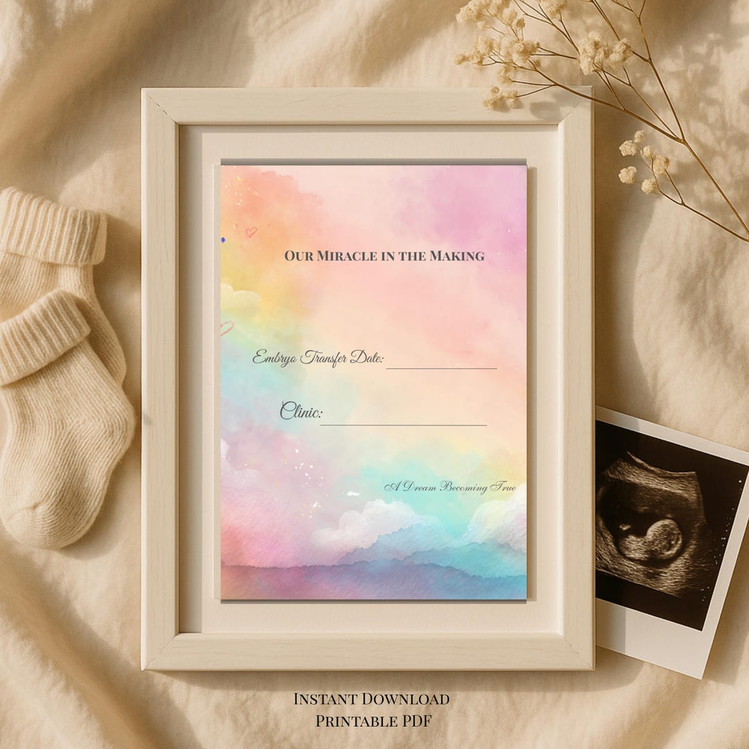 IVF Transfer Keepsake | Printable Embryo Letter, Fertility Gift ...