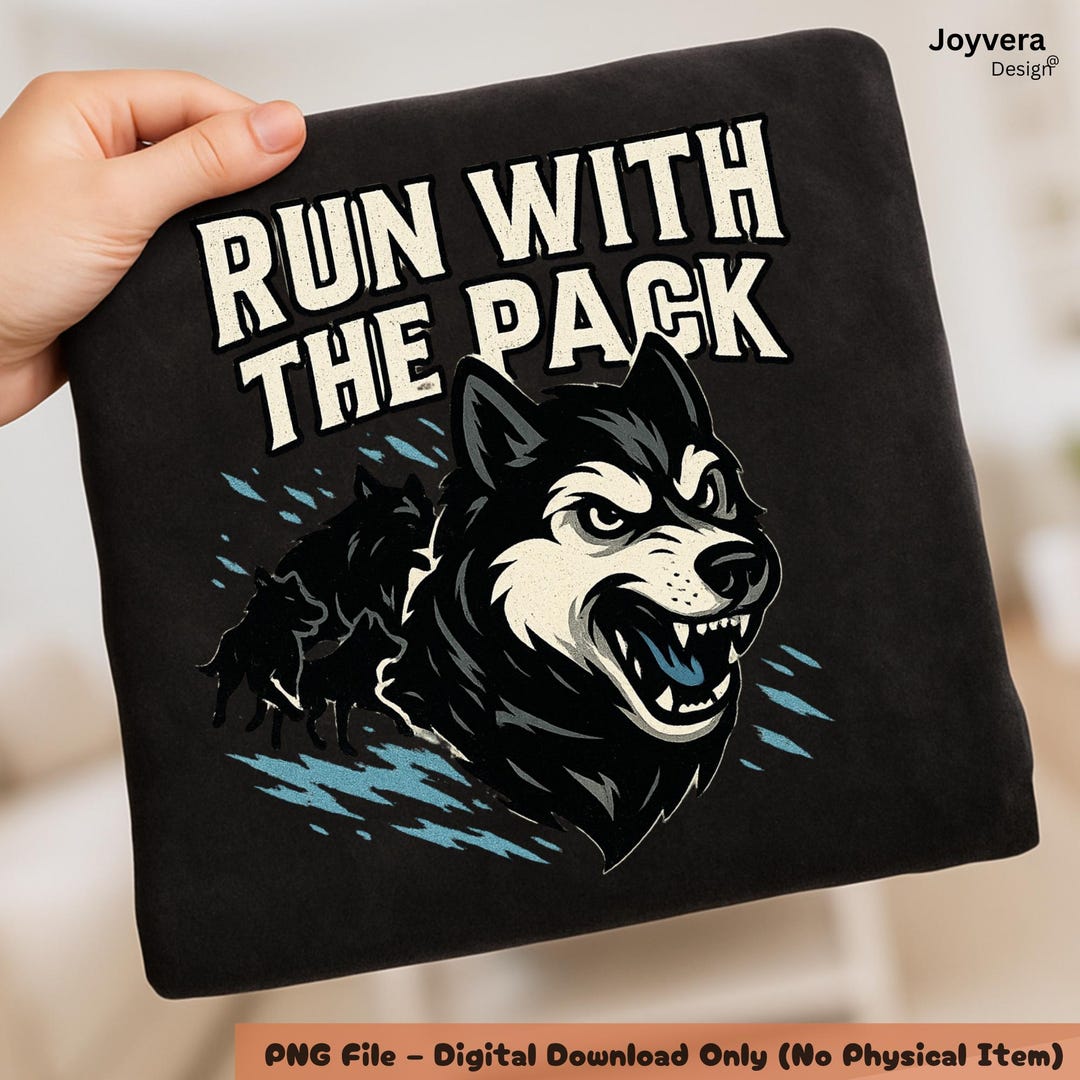 Wolf Pack Mascot PNG Clipart – Fierce Husky Head With Slogan (digital ...
